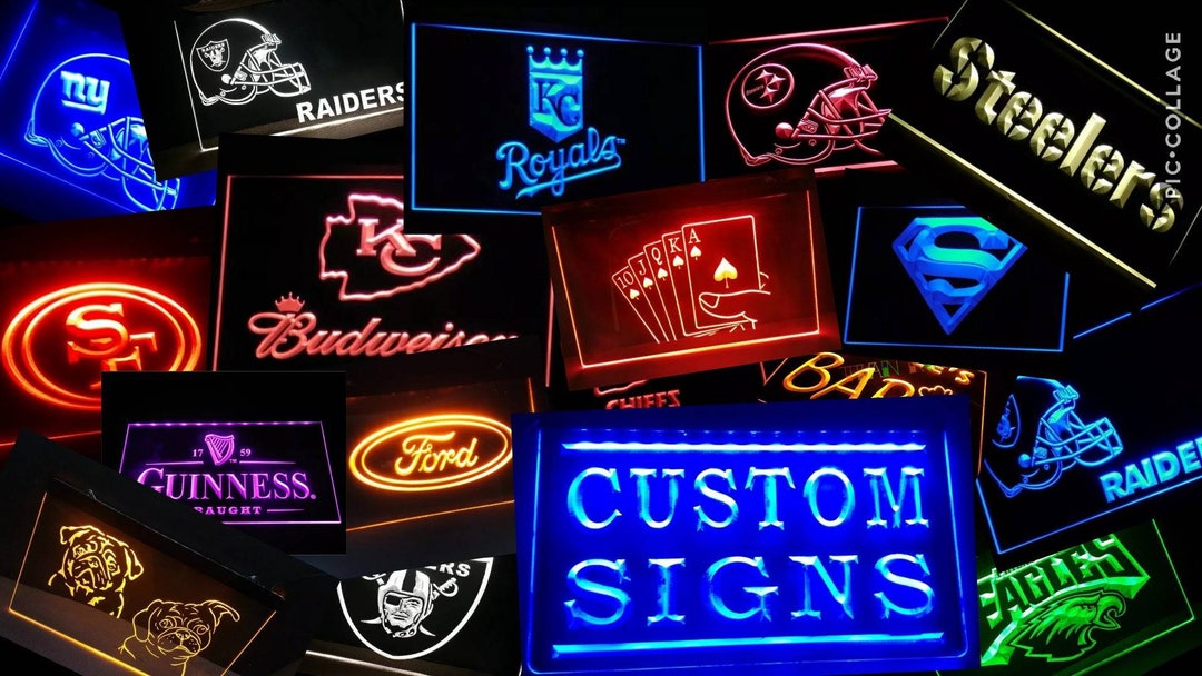 Custom 3D Laser Engraved LED Sign Any Image You Provide - Etsy