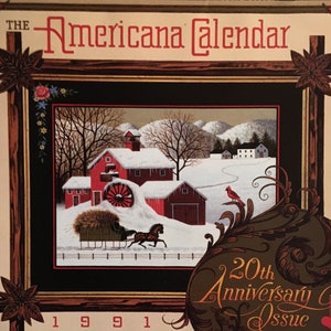 Americana Calendar 1981 Charles Wysocki Primitive Folk Art - Etsy