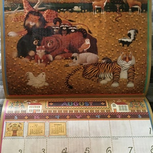 Americana Calendar 1981 Charles Wysocki Primitive Folk Art - Etsy