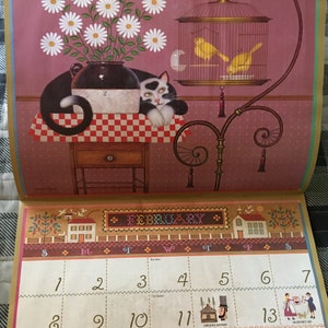 Americana Calendar 1981 Charles Wysocki Primitive Folk Art - Etsy
