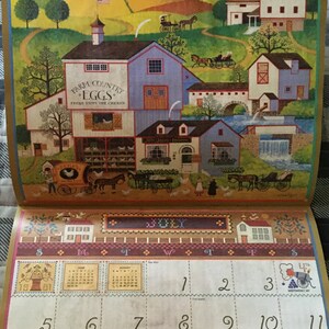 Americana Calendar 1981 Charles Wysocki Primitive Folk Art - Etsy