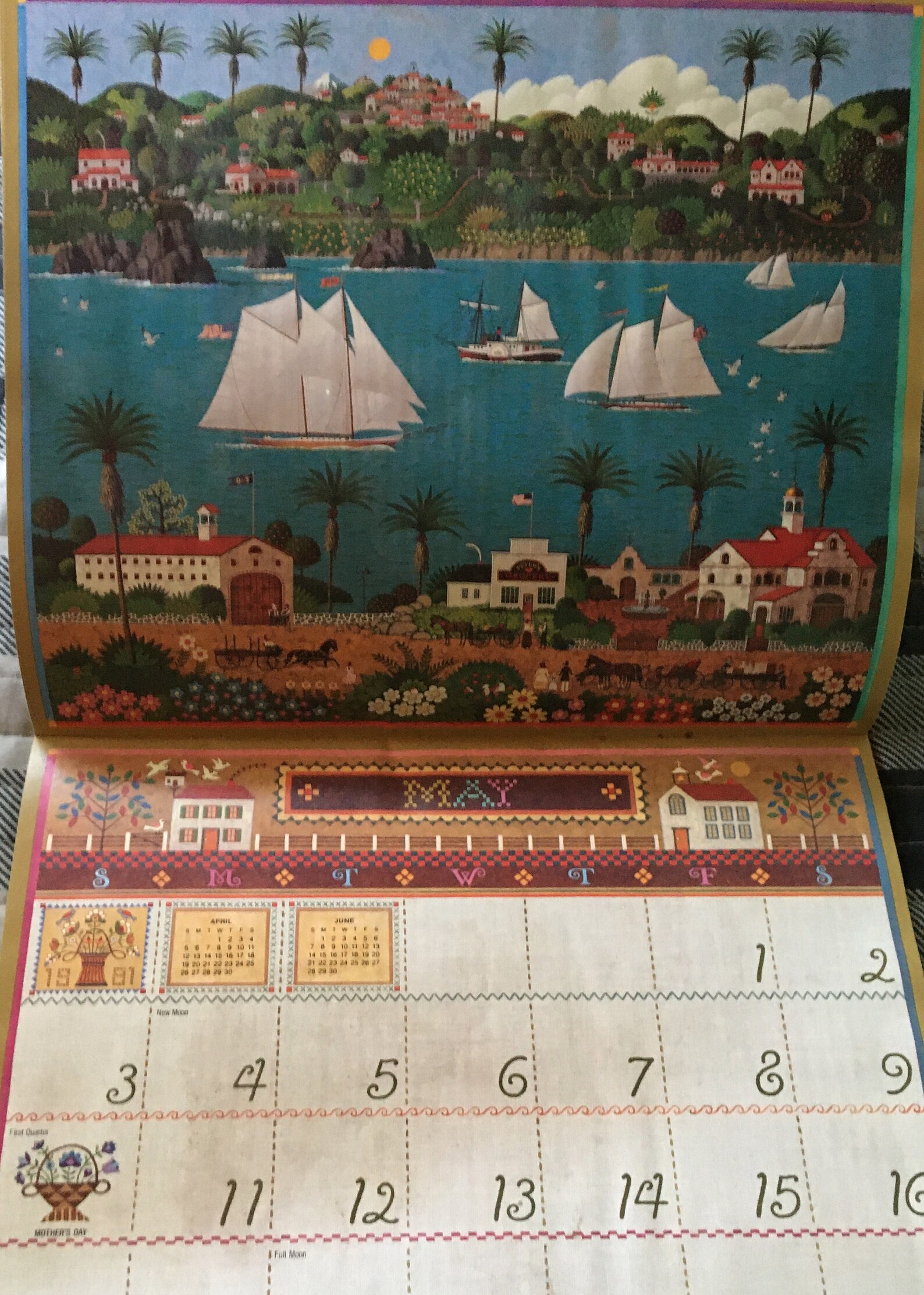 Americana Calendar 1981 Charles Wysocki Primitive Folk Art - Etsy