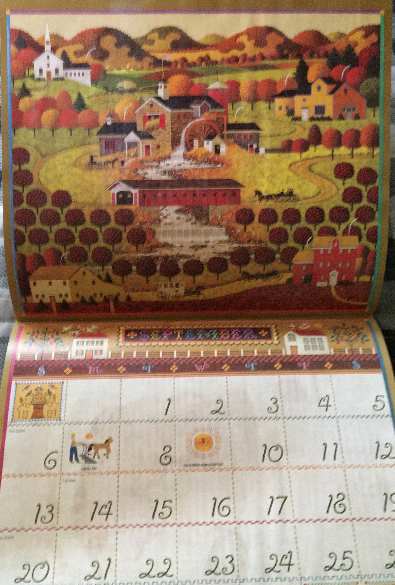 Americana Calendar 1981 Charles Wysocki Primitive Folk Art - Etsy