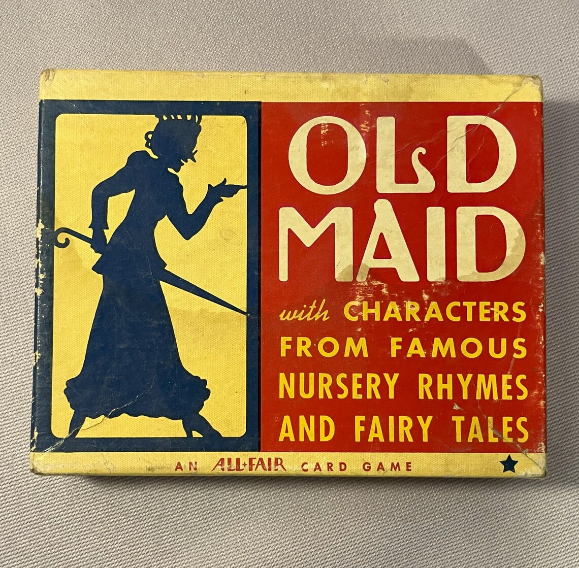 Old Maid Nursery Rhymes Fairy Tales Vintage Playing Cards - Etsy