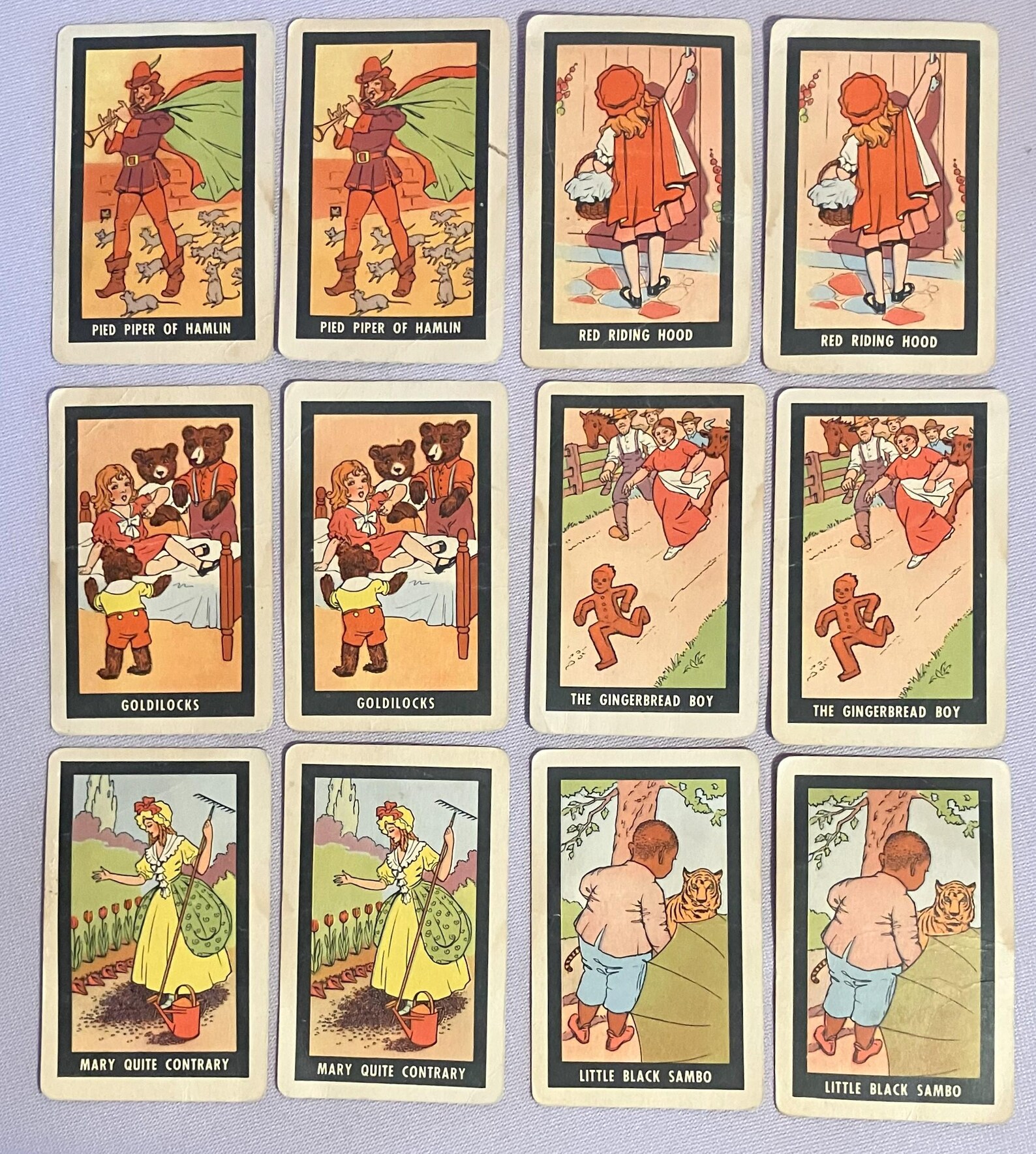 Old Maid Nursery Rhymes Fairy Tales Vintage Playing Cards - Etsy