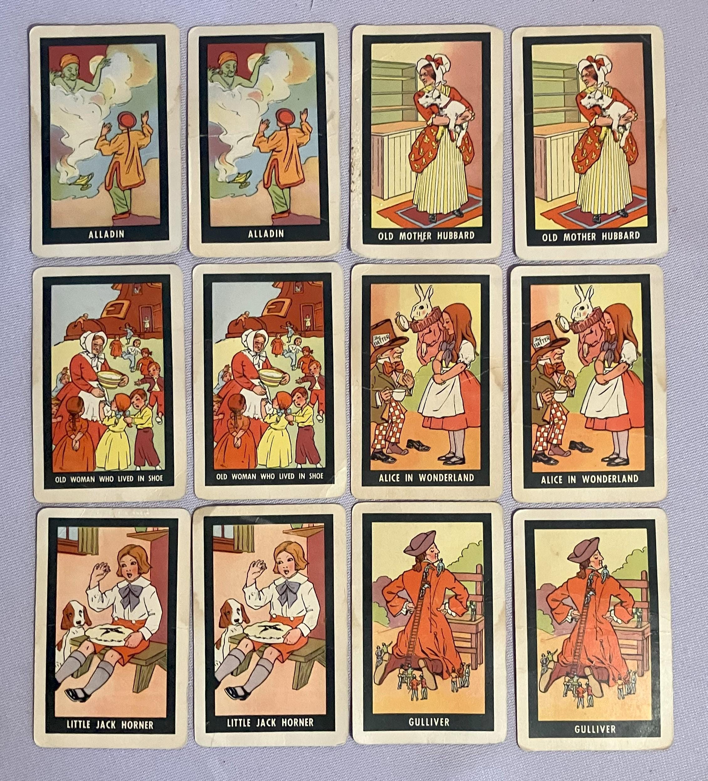 Old Maid Nursery Rhymes Fairy Tales Vintage Playing Cards - Etsy
