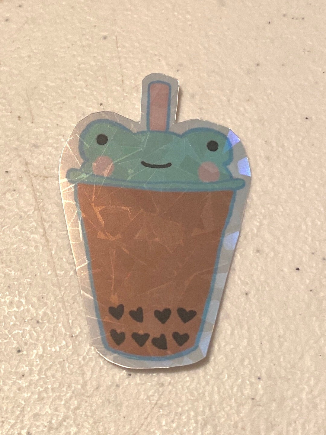 Handmade Kawaii Froggy Boba Cup Sticker/ Boba, Bubble Tea, Boba Tea ...