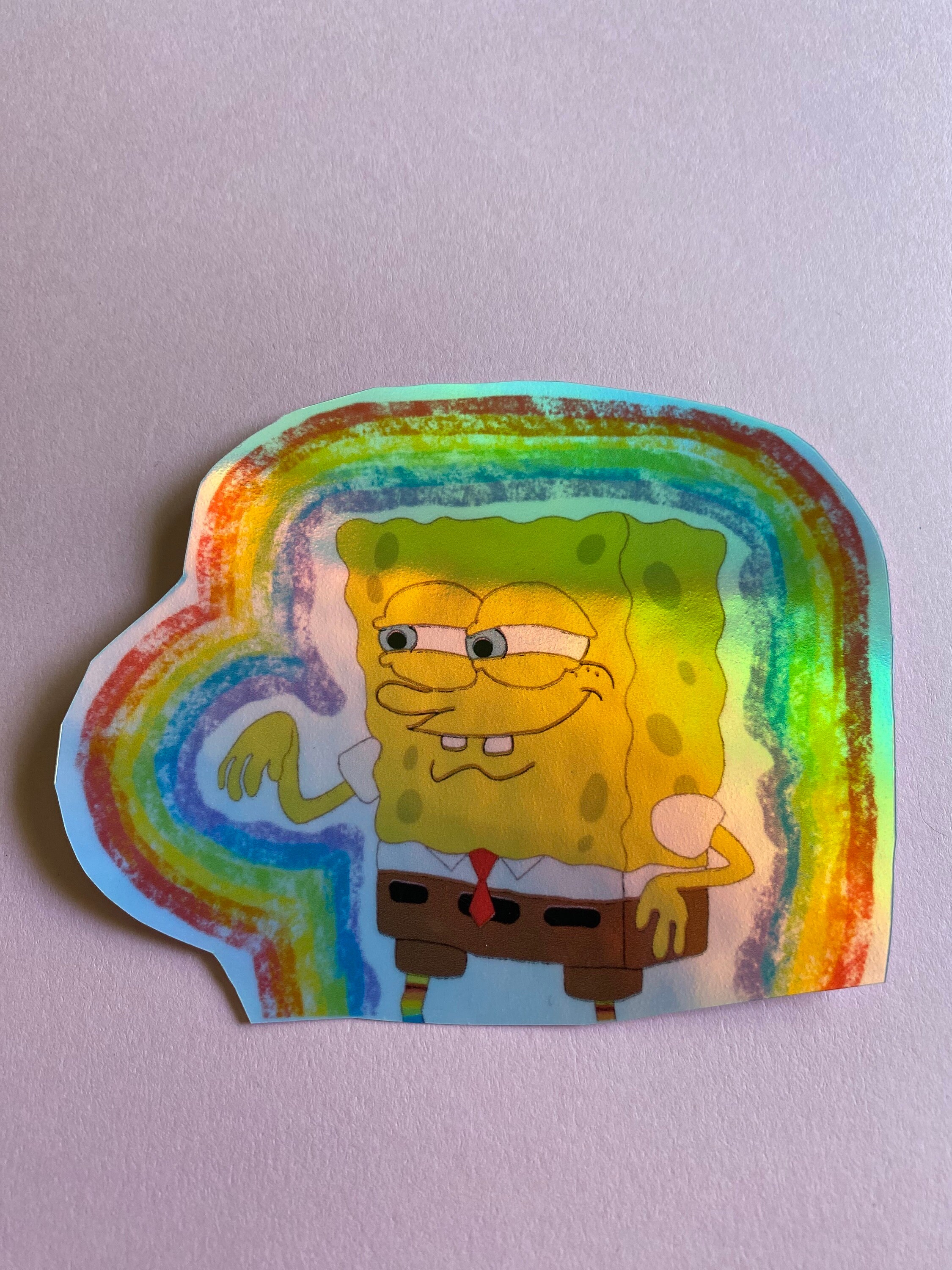Spongebob Rainbow Pride Sticker - Etsy