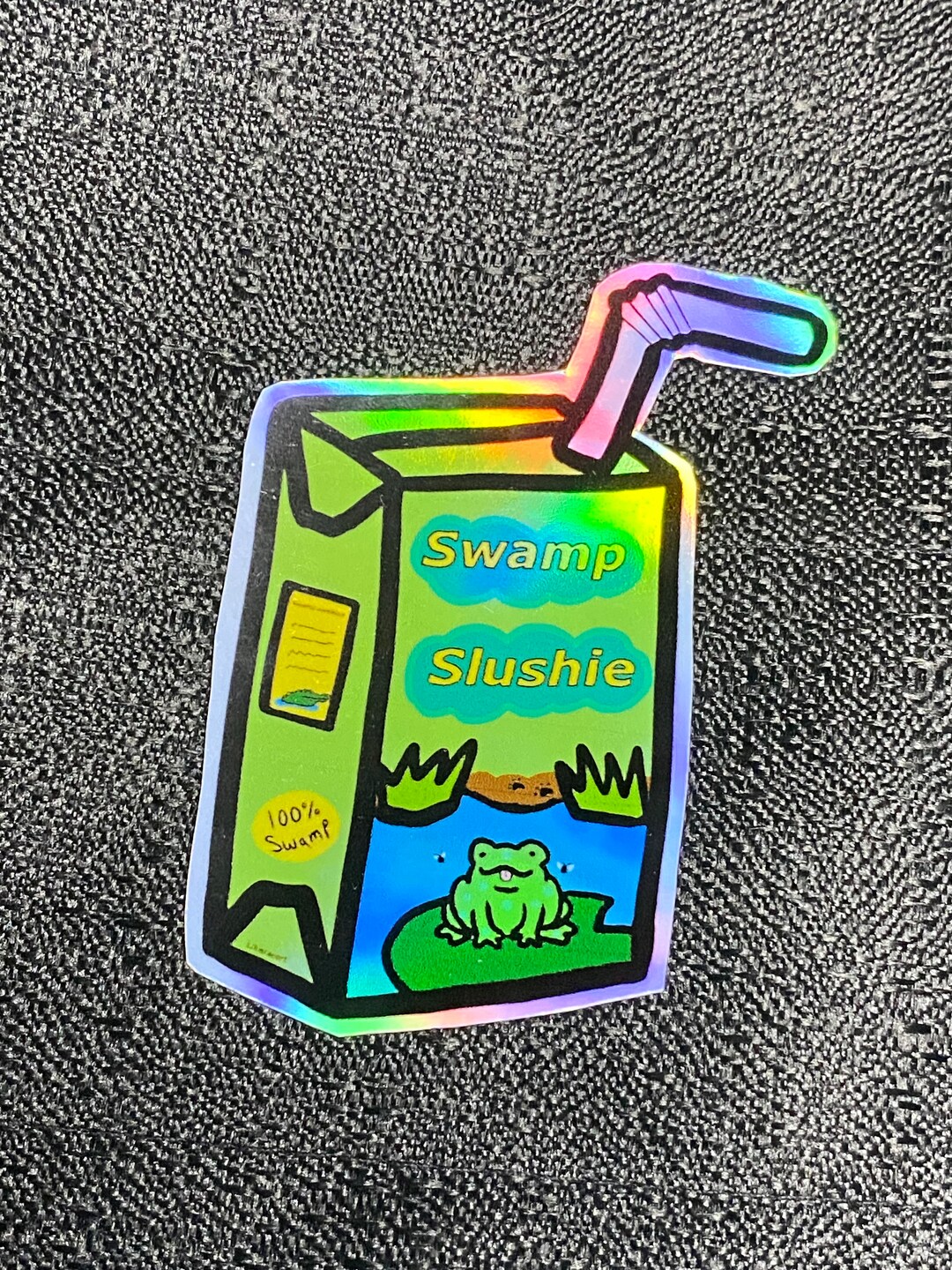 Handmade Holographic Swamp Slushie Sticker - Etsy