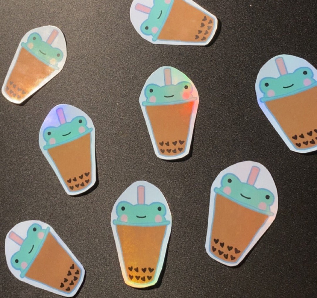 Handmade Kawaii Froggy Boba Cup Sticker/ Boba Bubble Tea - Etsy