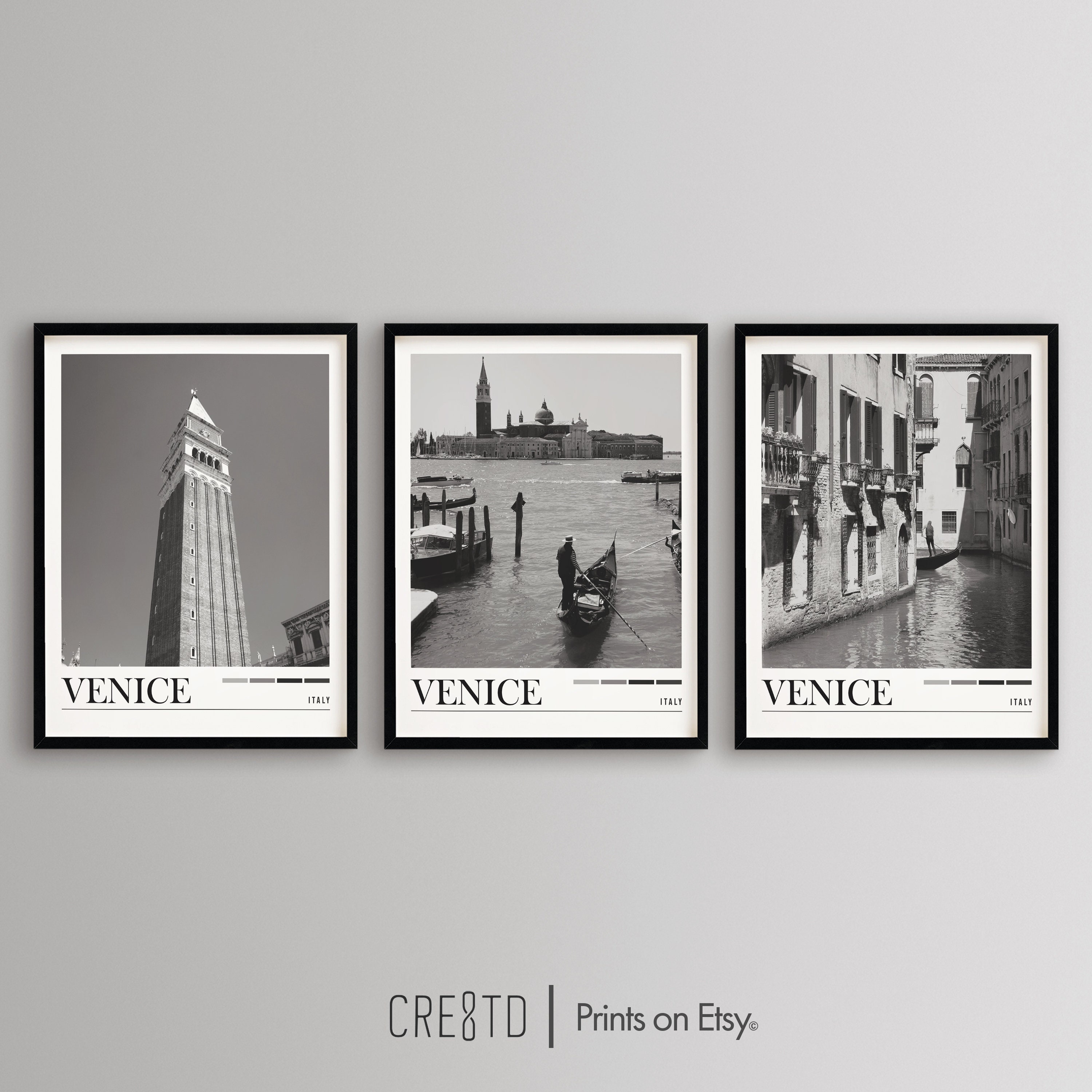 Venice Italy Printable Wall Art, 3-piece Art Set, Tryptic Wall Art ...