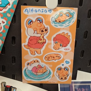 ACNH// Alfonso Glossy 4x6" Vinyl Sticker Sheet - Etsy