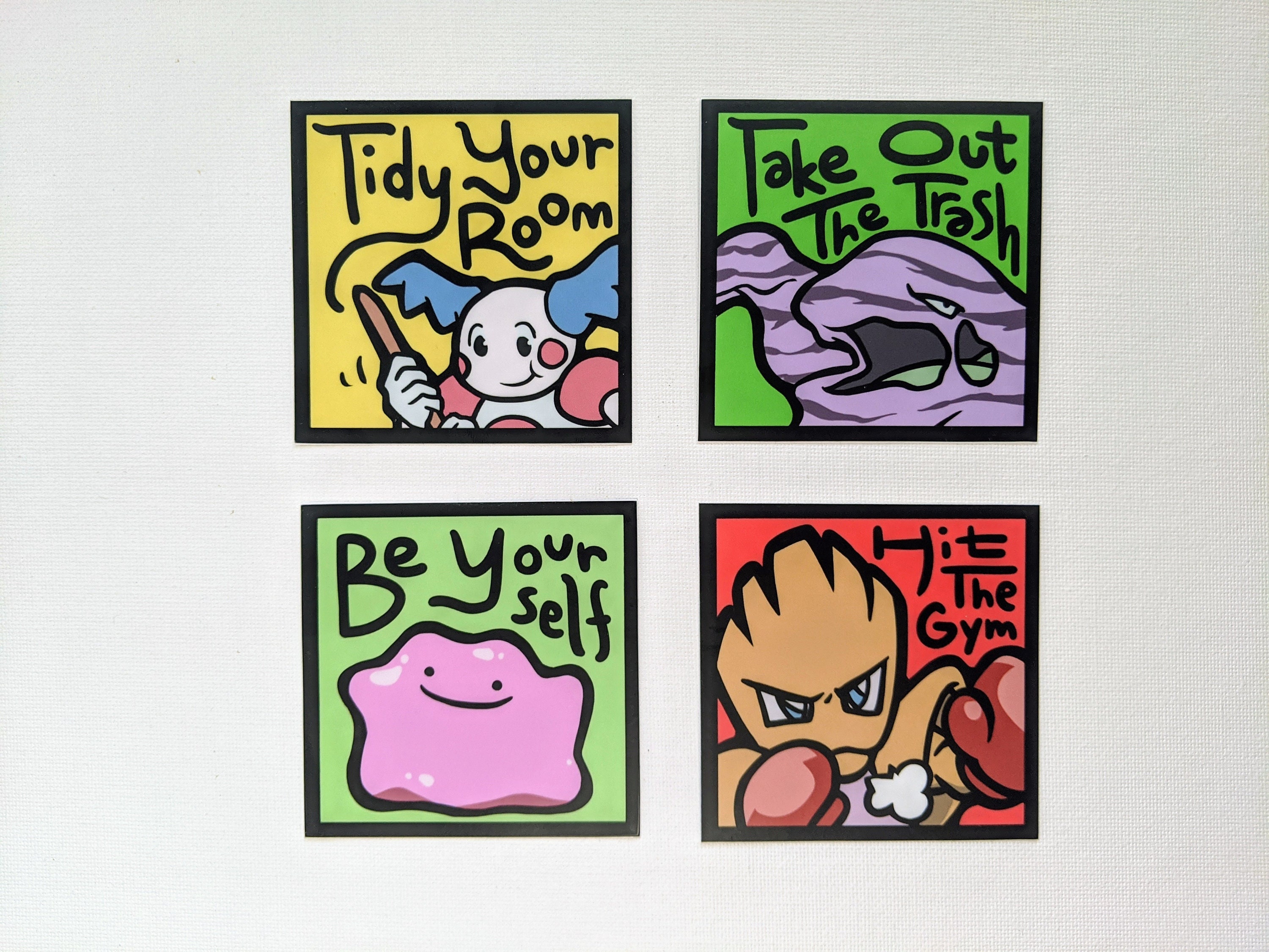 Mr. Mime: Tidy Your Room 3"x3" Vinyl Sticker - Etsy