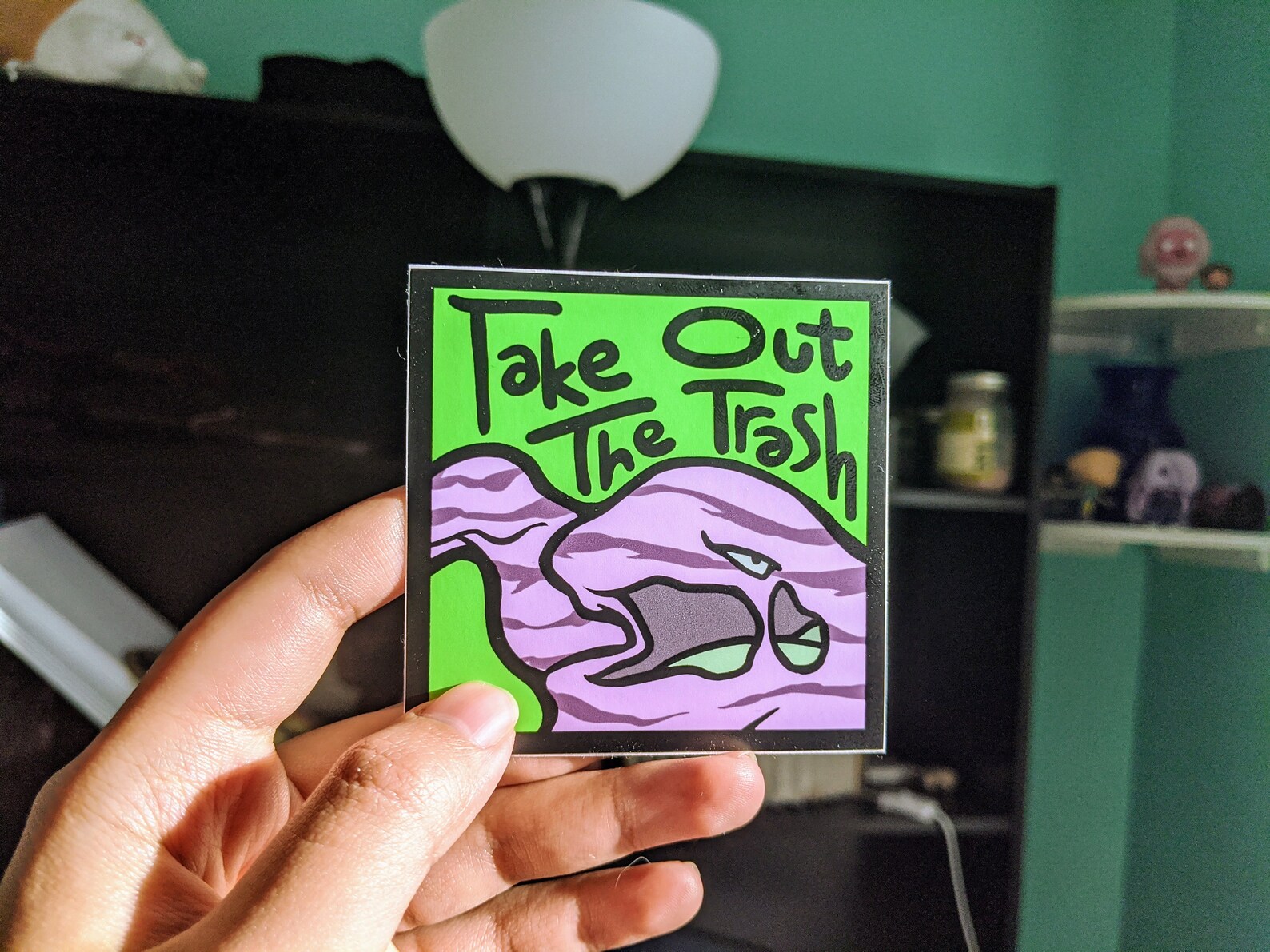 Muk: Take Out the Trash 3x3 Vinyl Sticker - Etsy