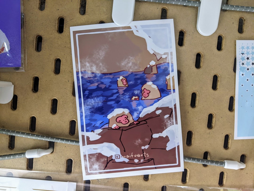 Snow Monkeys Hot Springs [original Art] Glossy 4x6" Photo Print - Etsy