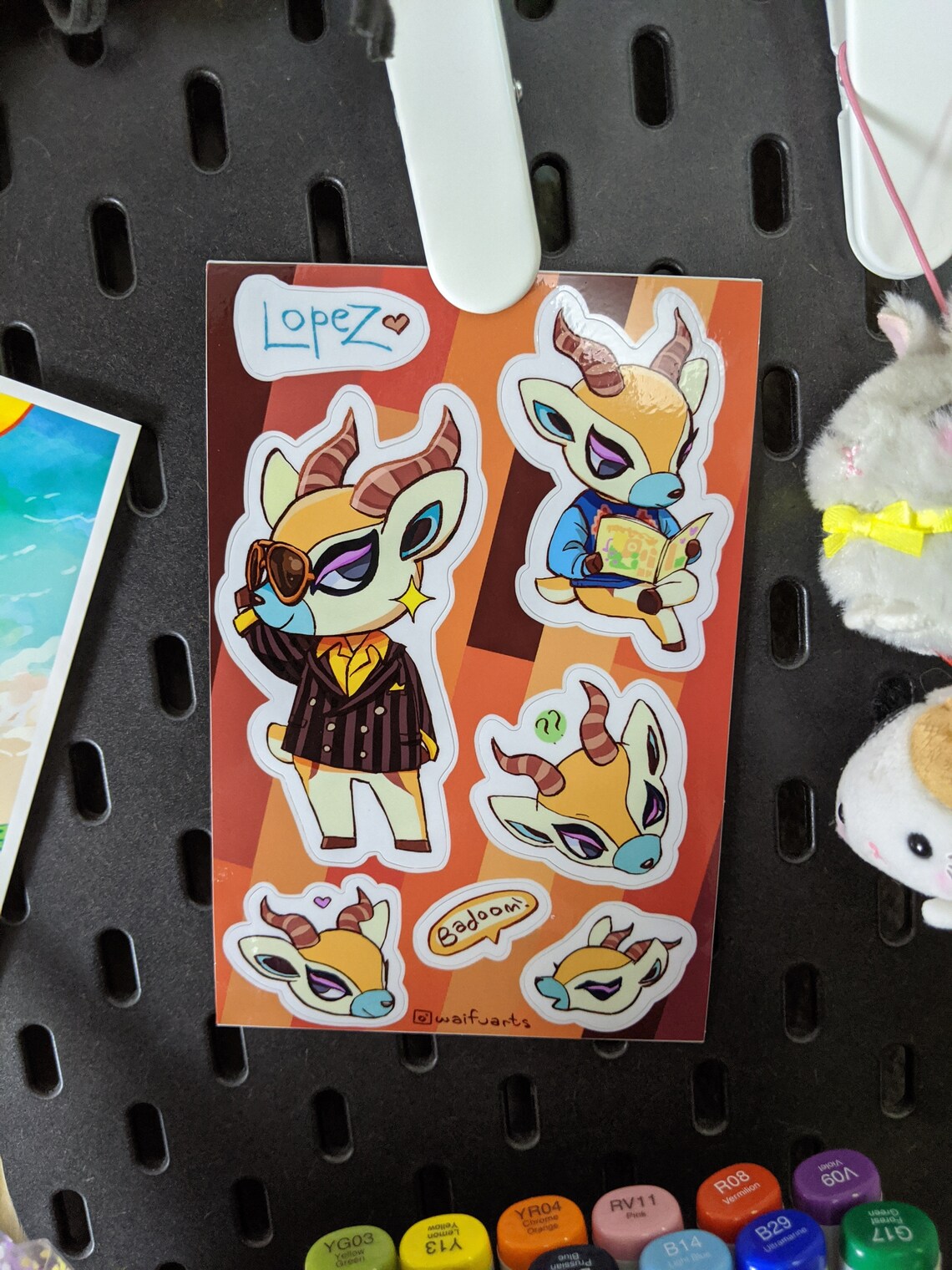 ACNH// Lopez Glossy 4x6 Vinyl Sticker Sheet | Etsy