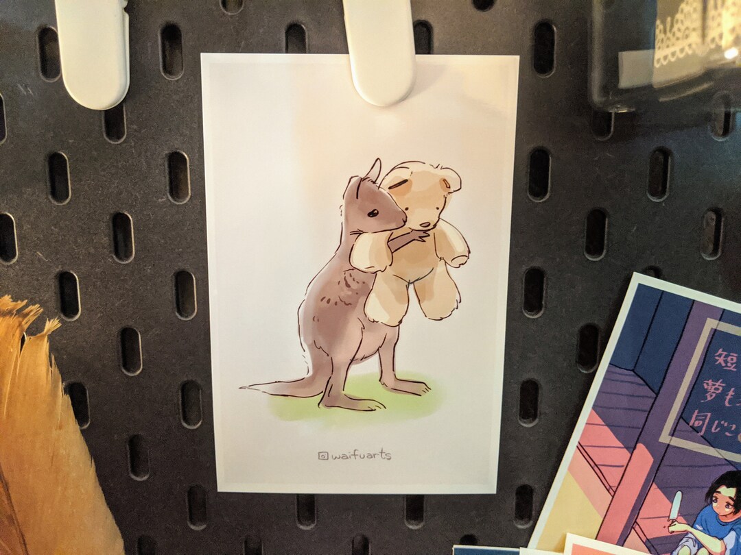 Baby Roo and Teddy 4x6" Glossy Photo Print - Etsy