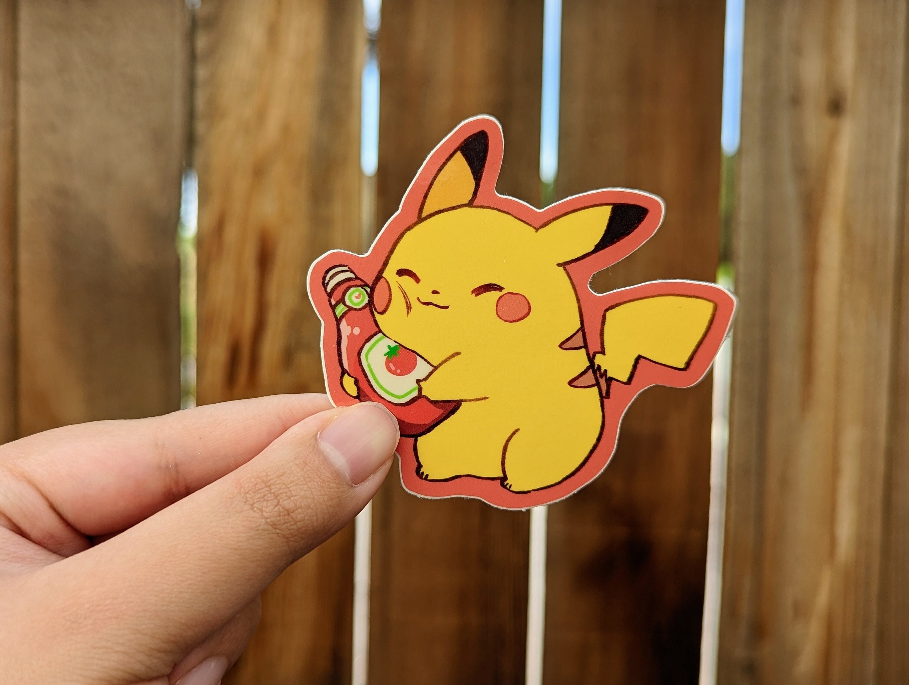 Pika X Ketchup 3" Vinyl Sticker - Etsy
