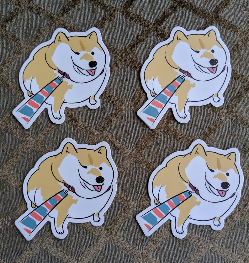 Tubby Shiba Inu 3x3 Vinyl Sticker Decal - Etsy