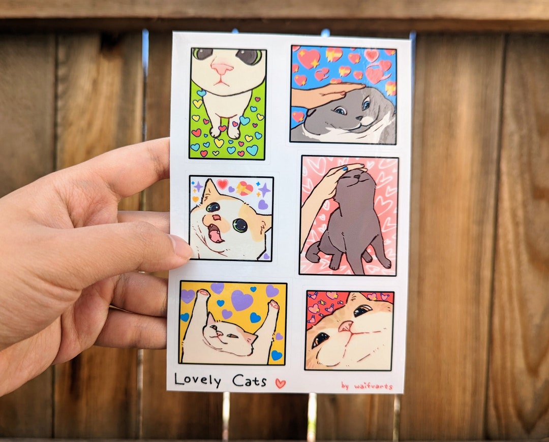 Lovely Cats 4x6" Glossy Vinyl Sticker Sheet - Etsy