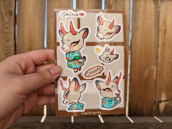 ACNH// Shino 4x6 Vinyl Sticker Sheet - Etsy