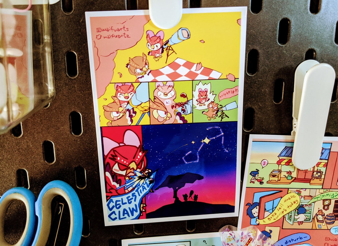 ACNH// Celeste and Blathers Comic Glossy 4x6" Photo Print - Etsy