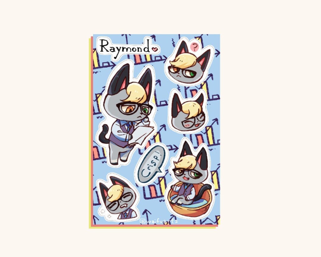 ACNH// Raymond Glossy 4x6" Vinyl Sticker Sheet - Etsy