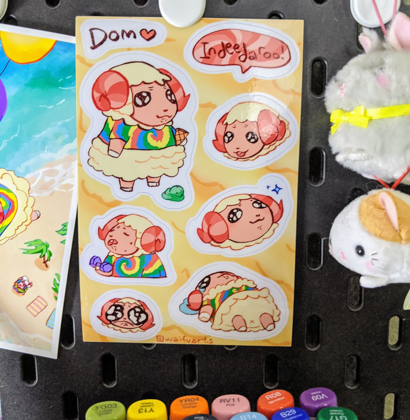 ACNH// Dom Glossy 4x6" Vinyl Sticker Sheet - Etsy