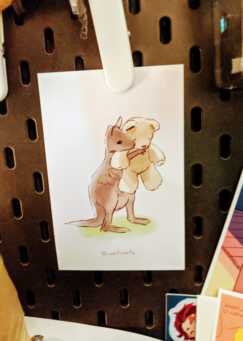 Baby Roo and Teddy 4x6 Glossy Photo Print | Etsy