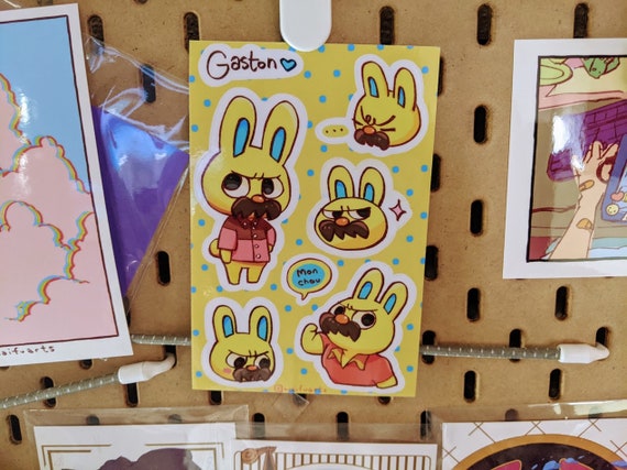 ACNH// Gaston Glossy 4x6 Vinyl Sticker Sheet | Etsy