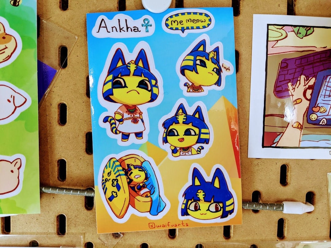 ACNH// Ankha 4x6" Vinyl Sticker Sheet - Etsy