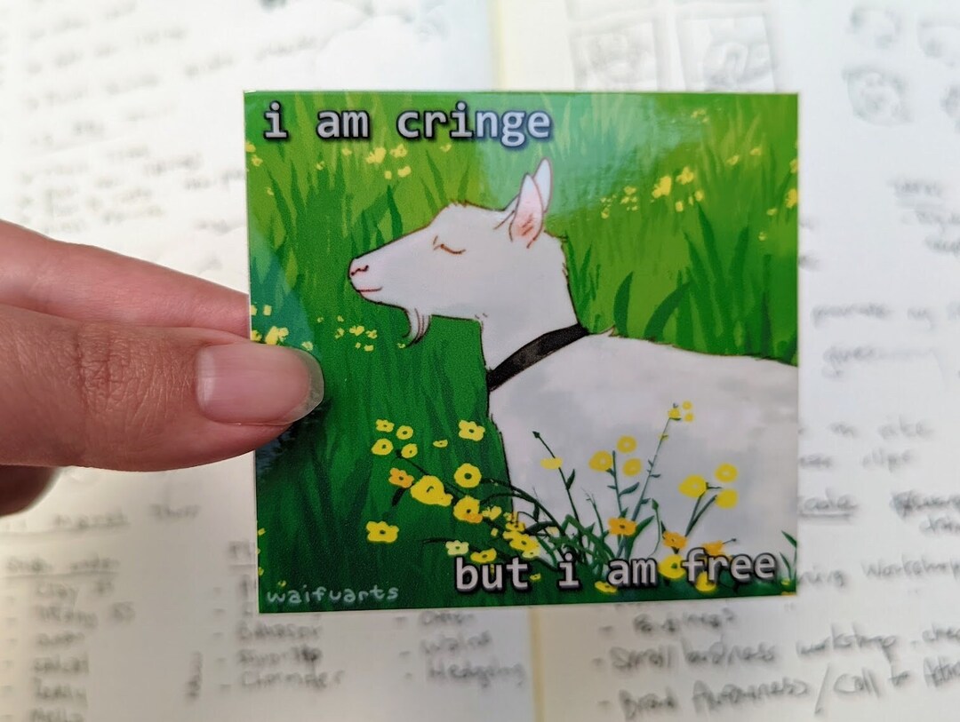 I Am Cringe but I Am Free 3"x3" Glossy Vinyl Sticker - Etsy