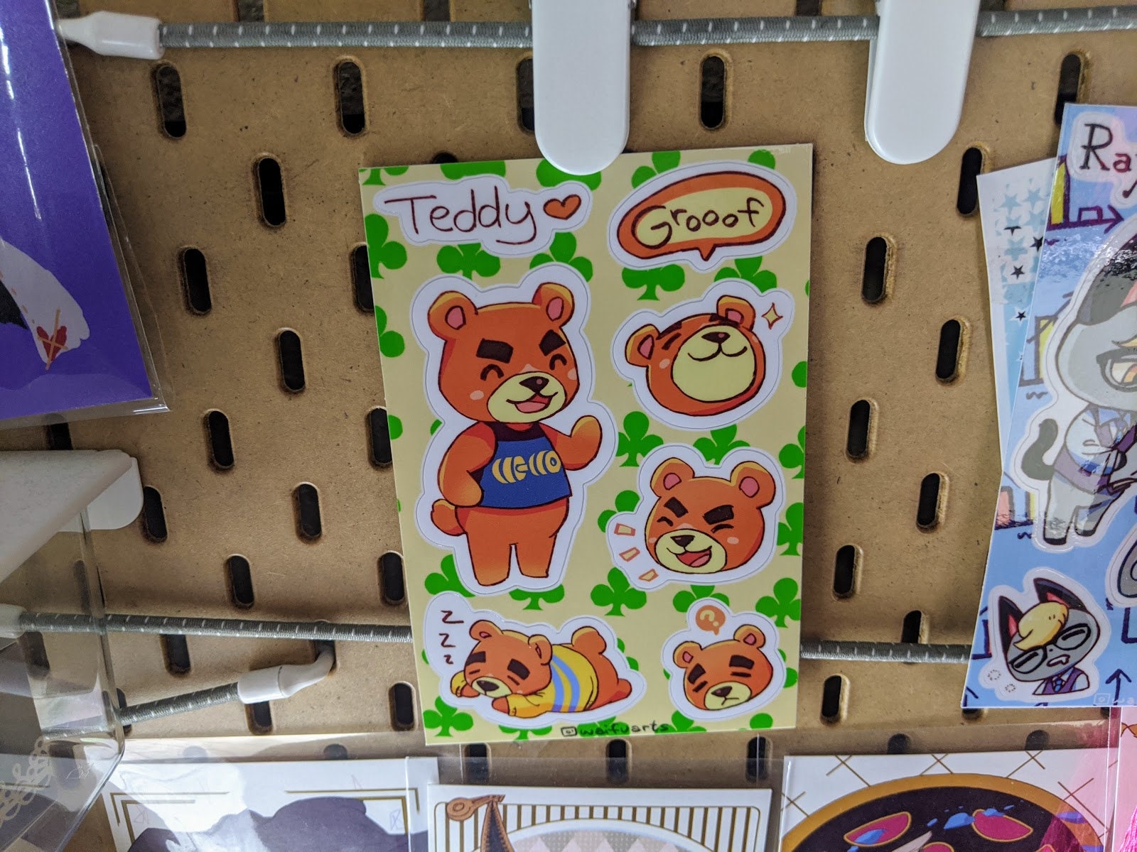 ACNH// Teddy Glossy 6x4" Vinyl Sticker Sheet - Etsy