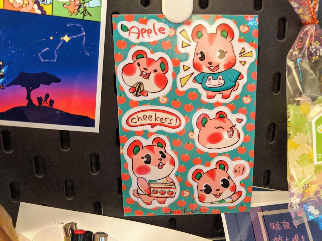 ACNH// Apple Glossy 4x6" Vinyl Sticker Sheet - Etsy