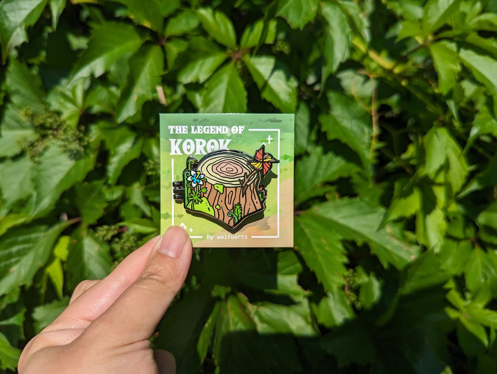 Hinged Hidden Korok Enamel Pin With Spinning Pinwheel // 1.5 Inch Hard ...