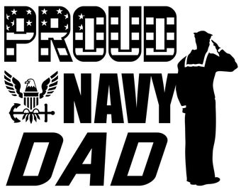 Proud Navy Svg | Etsy