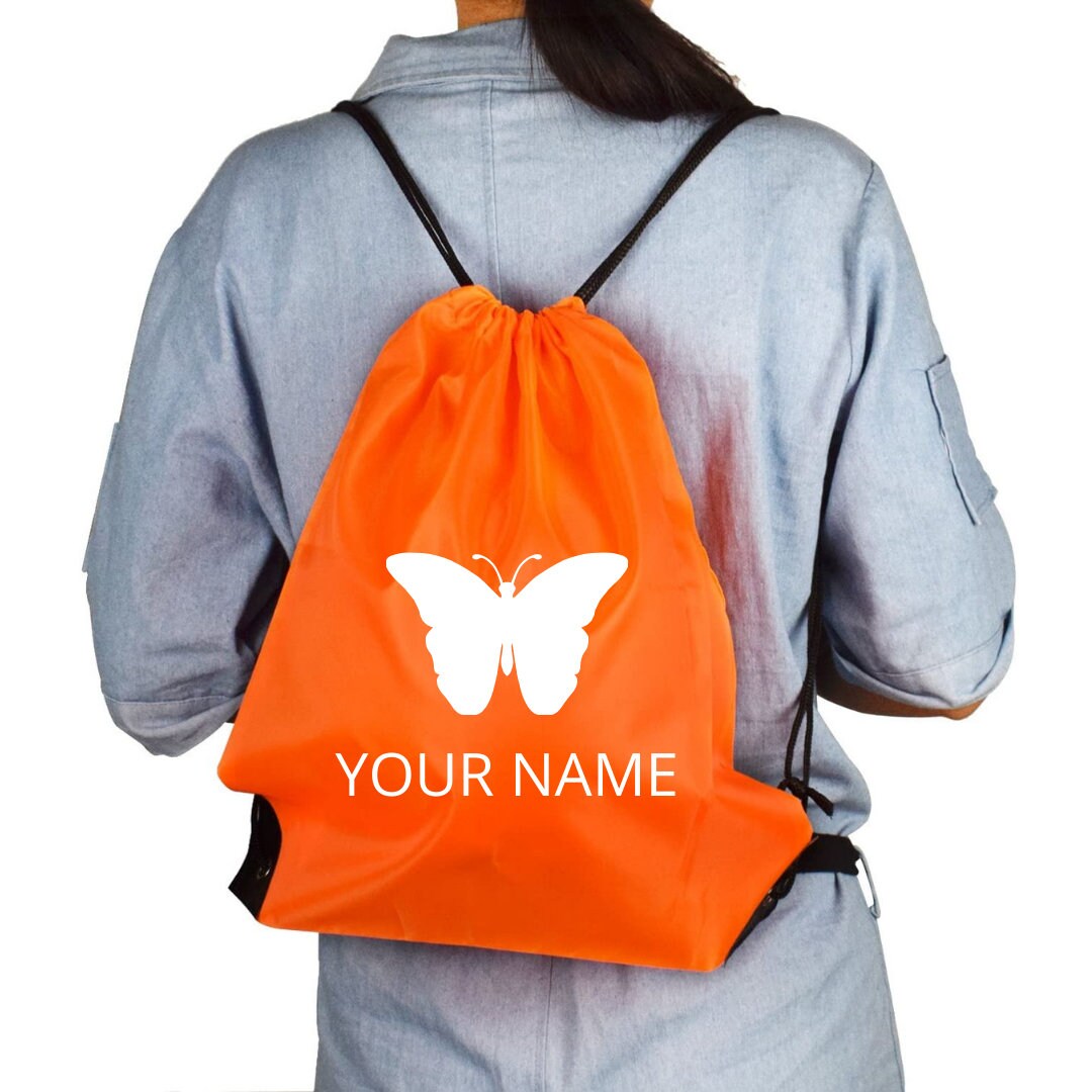 Personalised Drawstring Bag Any Name for School PE Kids Adults - Etsy UK