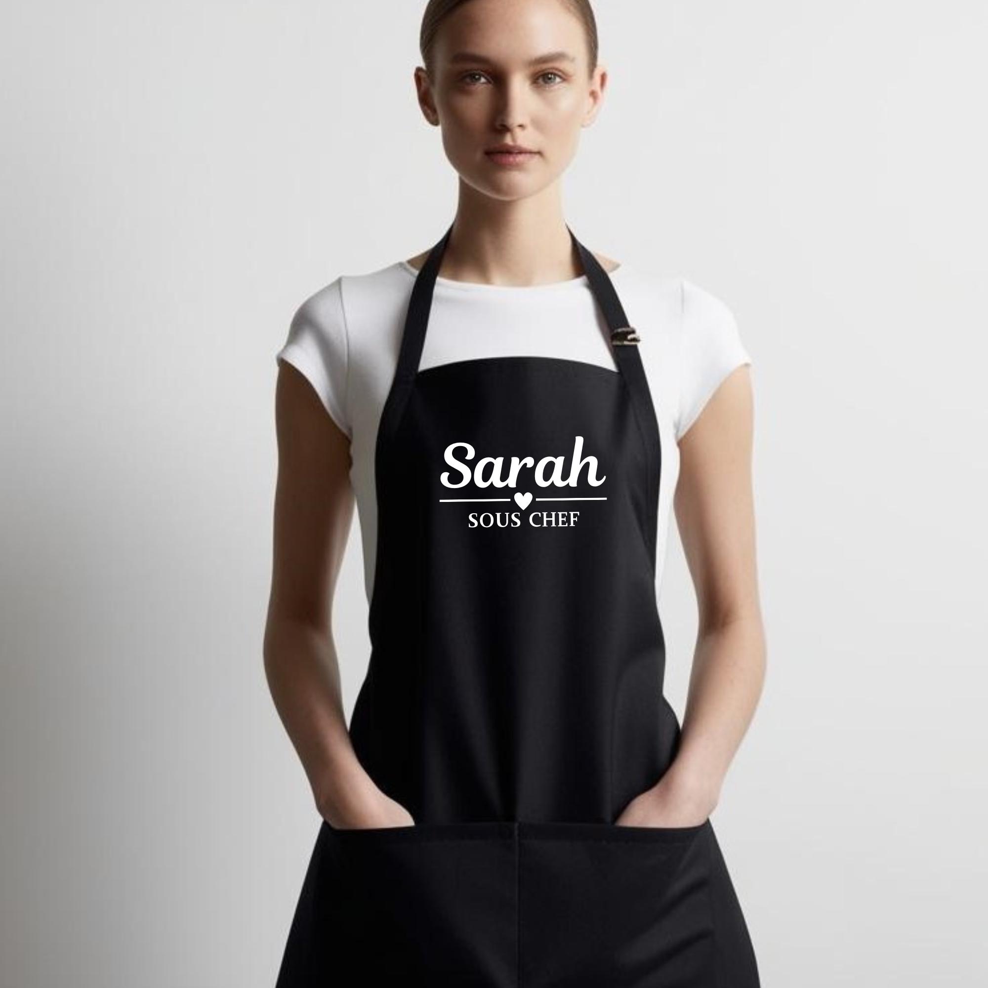 Personalised Sous Chef Apron, Custom Chef Apron, Christmas or ...