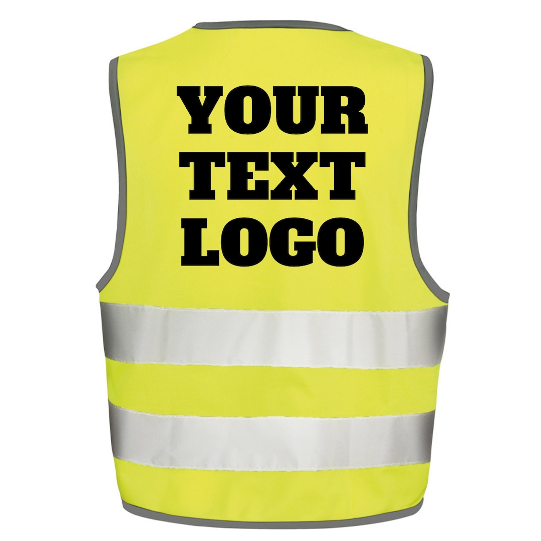 Custom Hi Vis Vest - Printed Personalised Custom Safety Vest - High ...