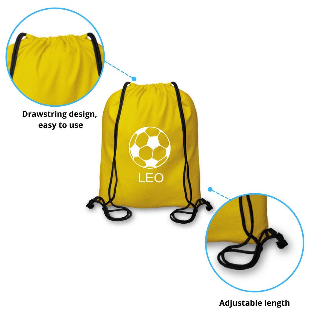 Personalised Drawstring Bag Any Name for School PE Kids Adults - Etsy UK