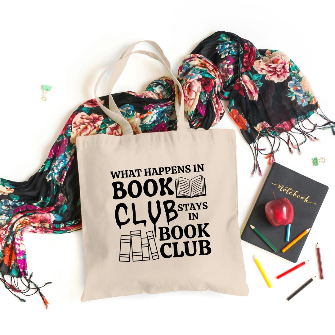 What Happens in Book Club Tote Bag, Book Club Secret Keeper Tote ...