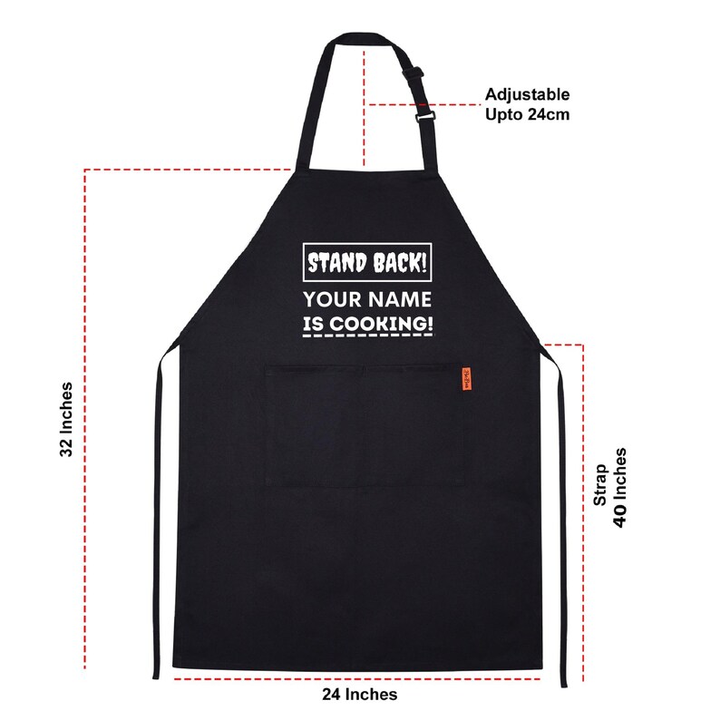 Stand Back Custom is Cooking, Personalised Cooking Apron, Funny Apron ...