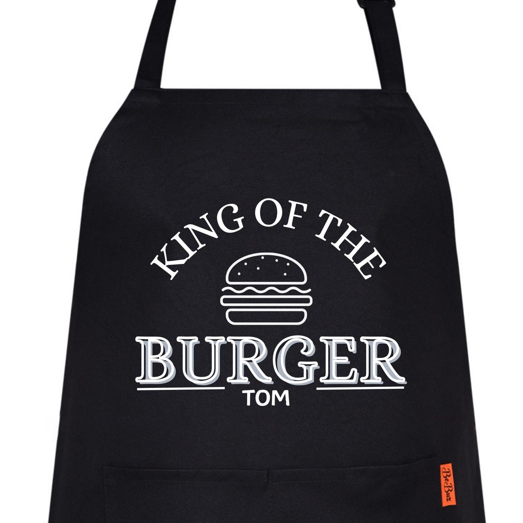 Custom King of the Burger - Personalised Burger Apron - Personalized ...