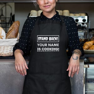 Stand Back Custom is Cooking, Personalised Cooking Apron, Funny Apron ...