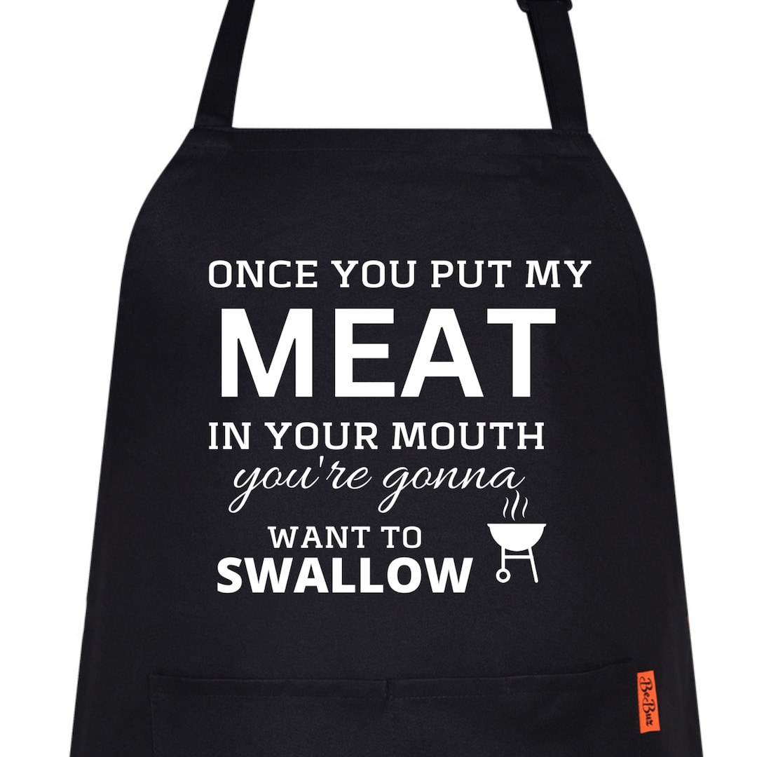 Once You Put My Meat Funny Aprons for Women's Novelty Chef Kitchen ...