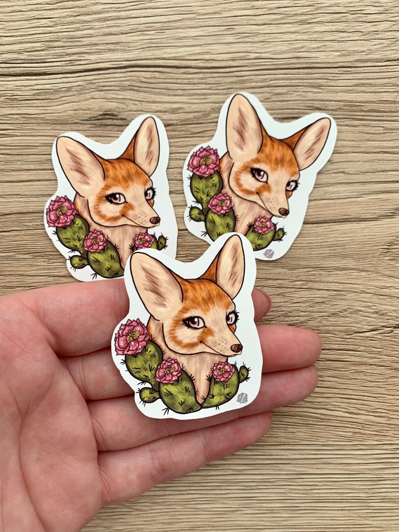 Fennec Fox Sticker Fennec Fox Stickers Desert Fox Sticker | Etsy