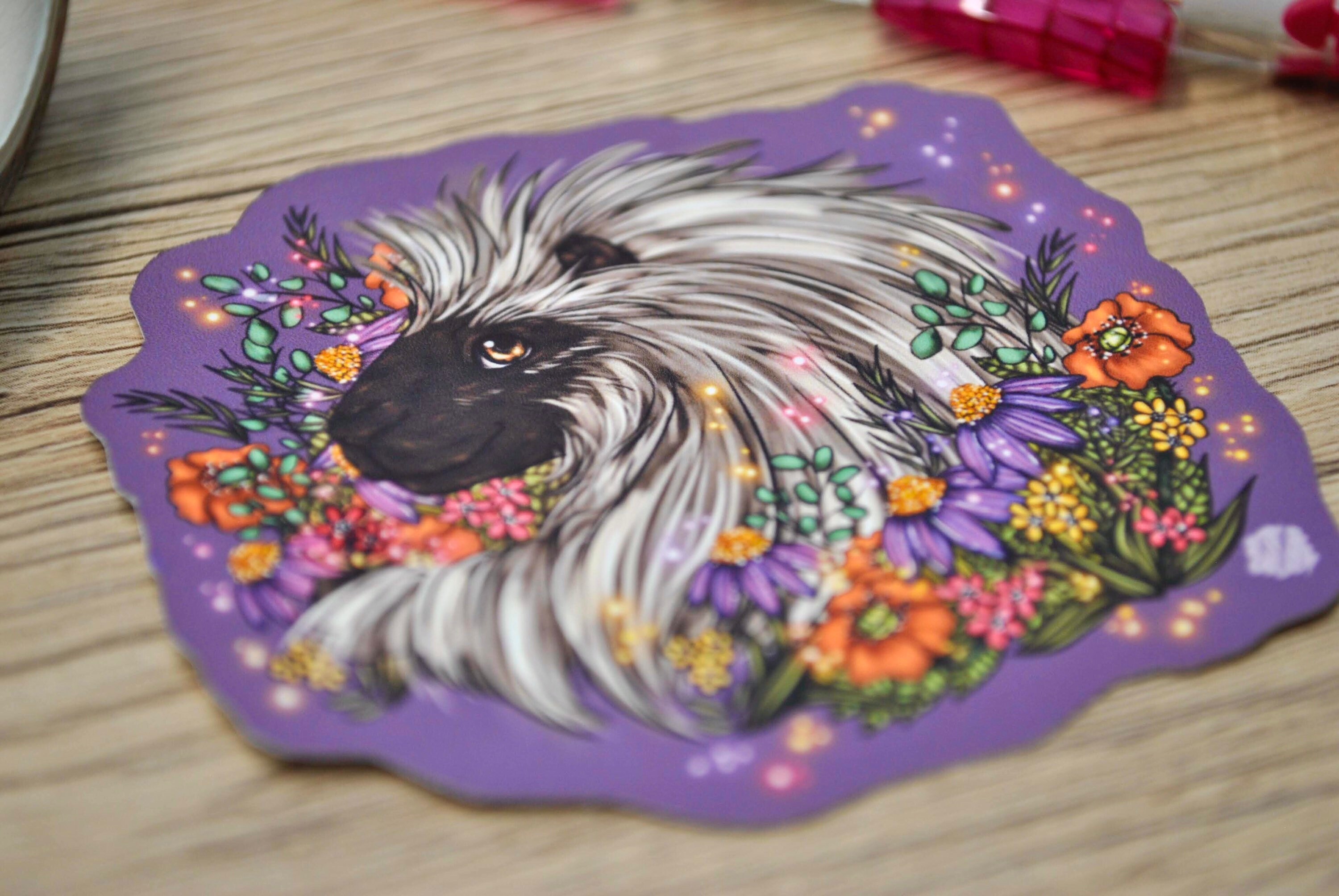 Porcupine With Wildflowers Sticker Porcupine Sticker by | Etsy