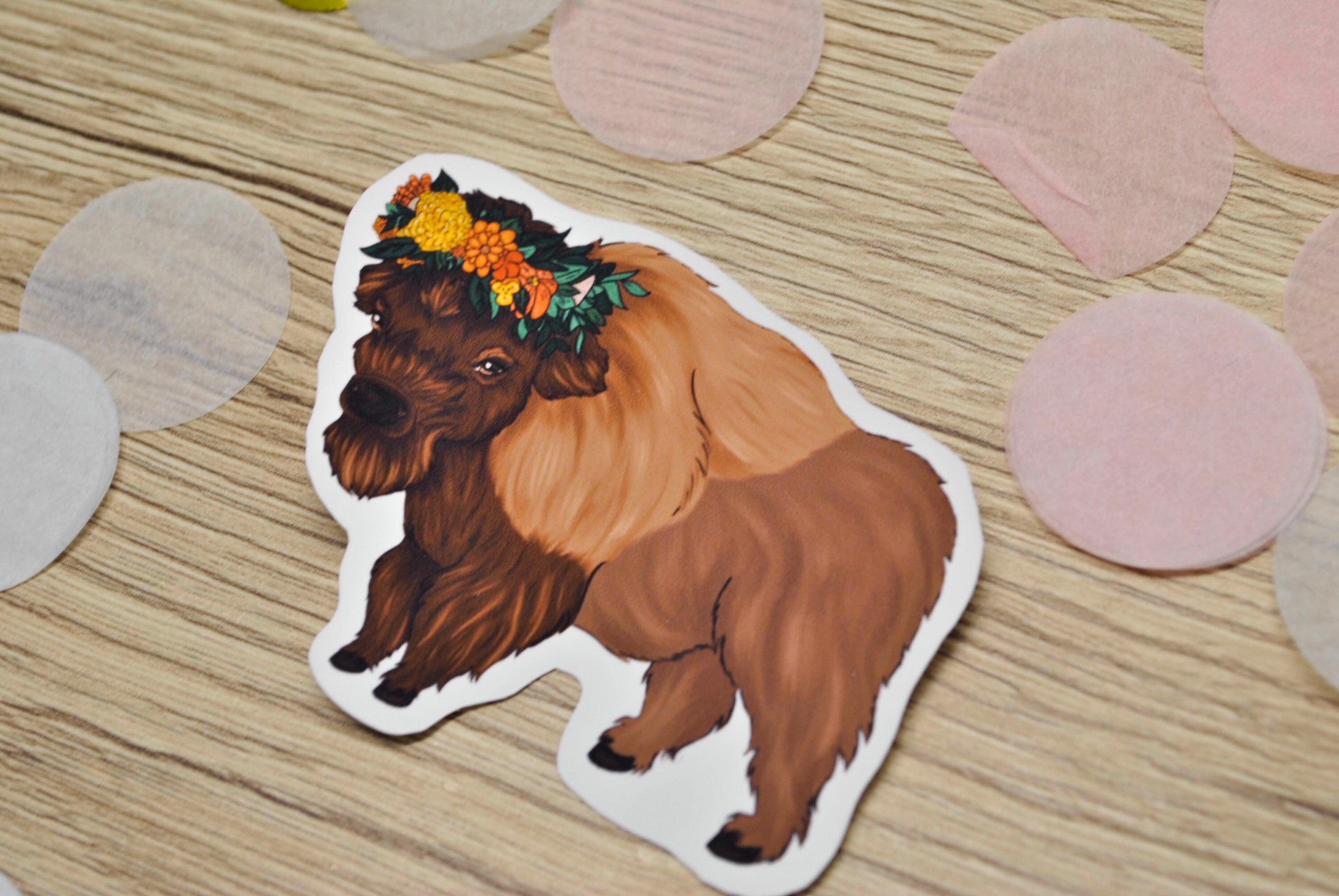 Bison Sticker Buffalo Sticker by Naterade Creates - Etsy