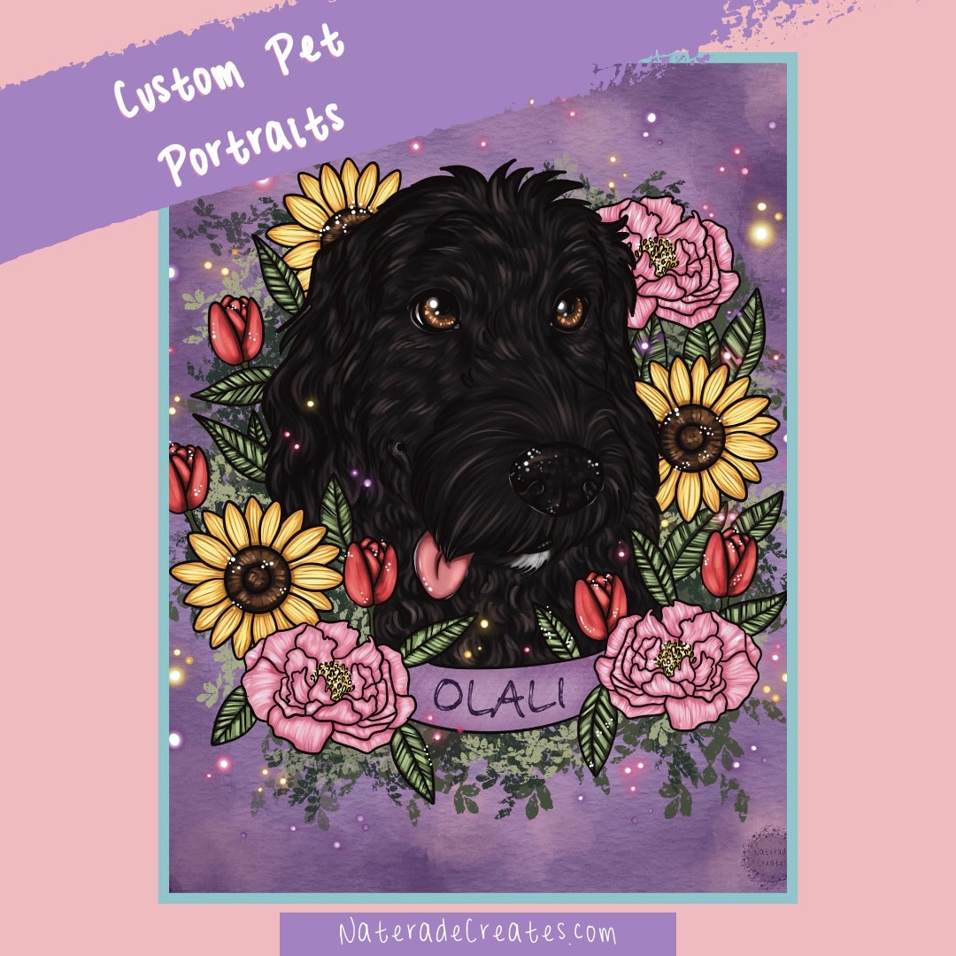 Custom Pet Portrait, Pet Portraits Custom, Dog Portrait, Cat Portrait ...