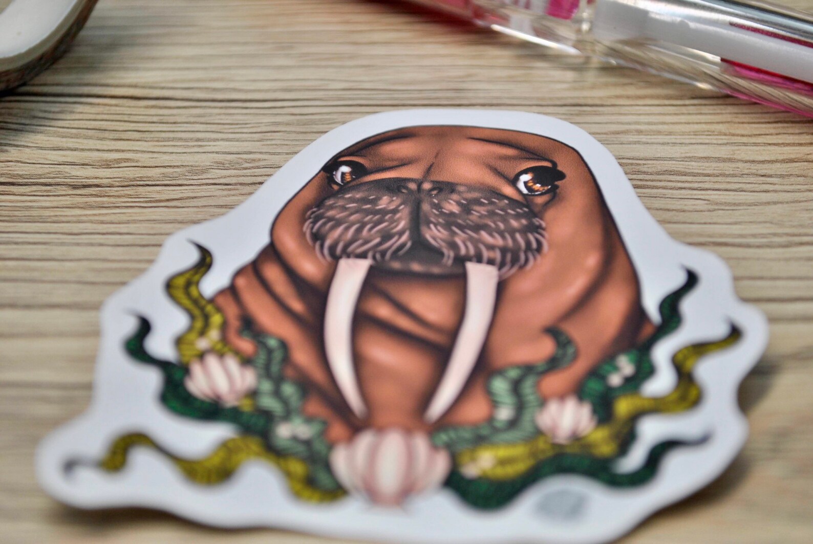 Walrus Sticker Walrus Decal Walrus Stickers Art by Naterade | Etsy